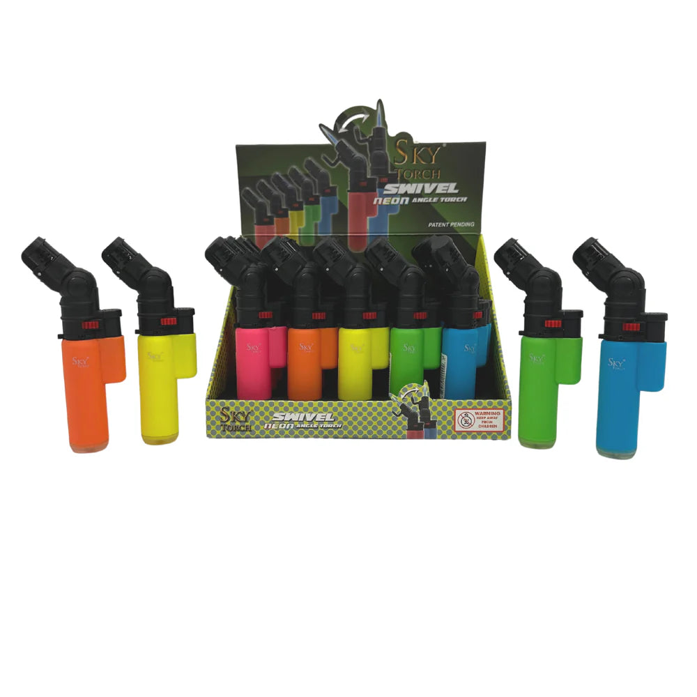SKY TORCH Swivel Neon Angle Torch Lighter – Magic Dragon Smoke & Vape